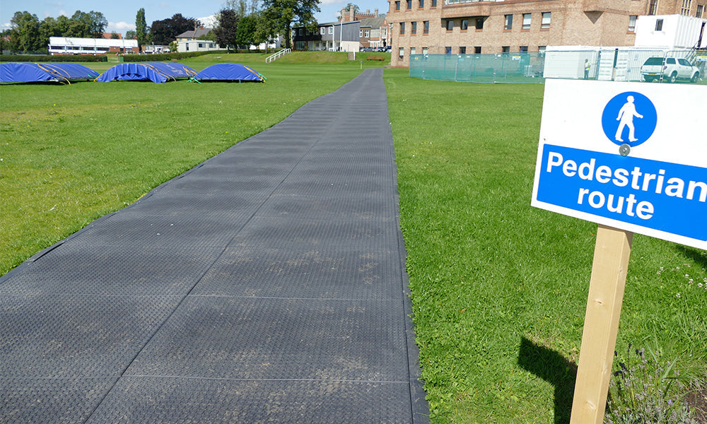 Pedestrian Walkways & Temporary Walkway Mats | GroundGuards USA