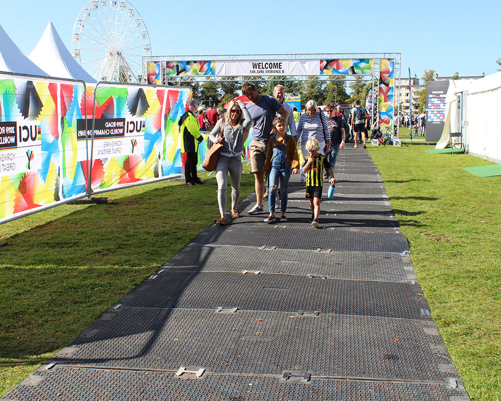 Pedestrian Walkways & Temporary Walkway Mats | GroundGuards USA