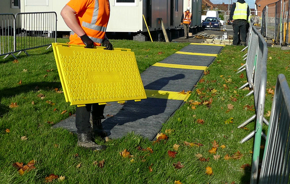 Pedestrian Walkways & Temporary Walkway Mats | GroundGuards USA